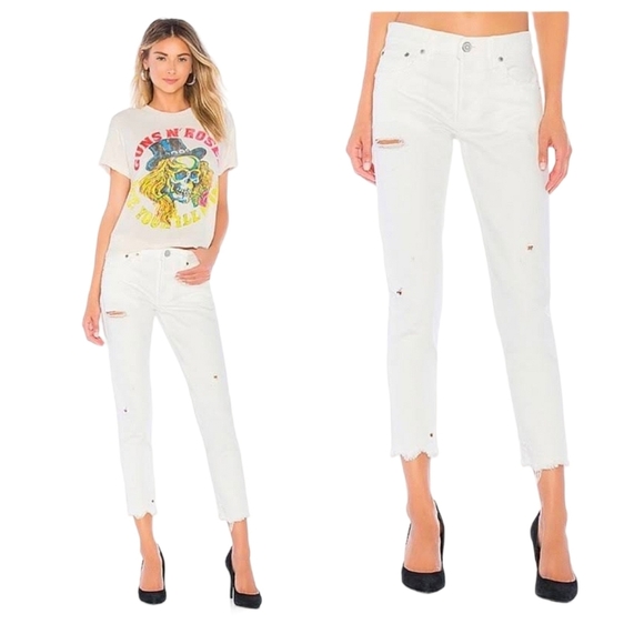 Moussy | Jeans | Moussy Vintage Kelley Tapered Jean In White Size 25 Nwt | Poshmark